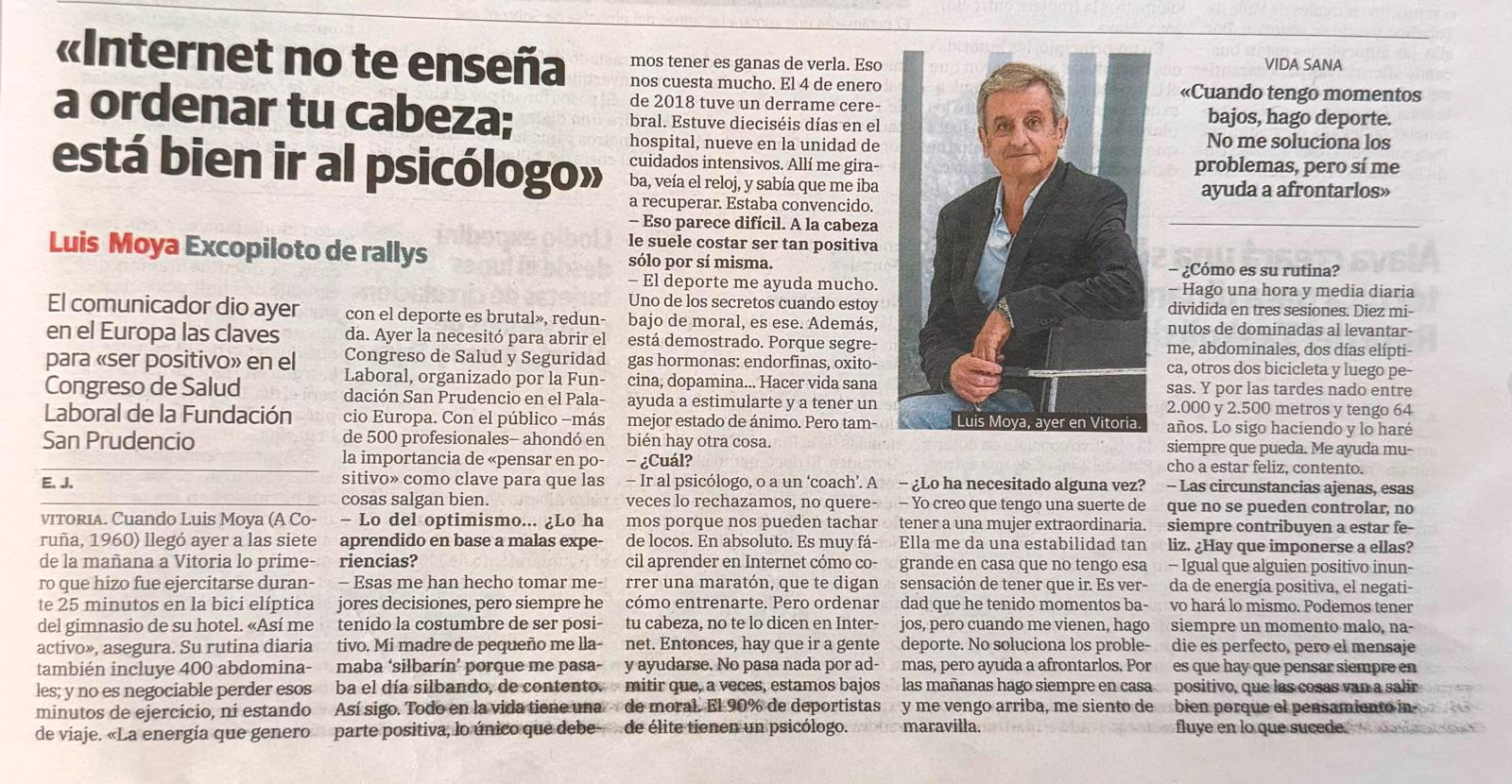 Entrevista Luis Moya El Correo » La Fundación San Prudencio